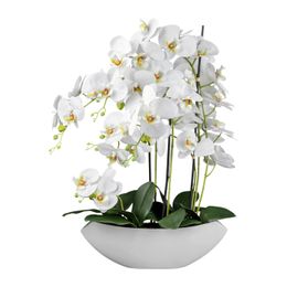 Kunstpflanze Orchideen Wei&szlig;/Gr&uuml;n