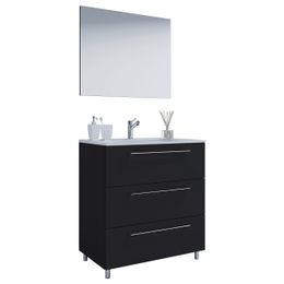 Badezimmer Schubo 3-tlg. Schwarz