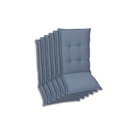 Sesselauflagenset Blau, 6-teilig