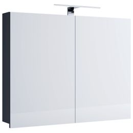 Spiegelschrank Badinos Schwarz mit LED