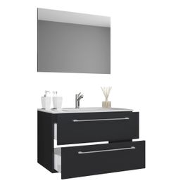 Badezimmer Badinos 3-tlg. Schwarz