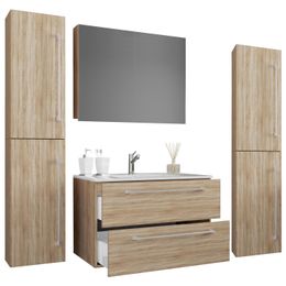 Badezimmer Badinos Sonoma Eiche 5-tlg