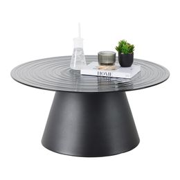 Couchtisch Paul Grau/Schwarz Rauchglas