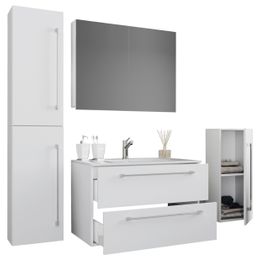 Badezimmer Badinos Wei&szlig; 5-tlg.