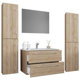 Badezimmer Badinos Sonoma Eiche 5-tlg