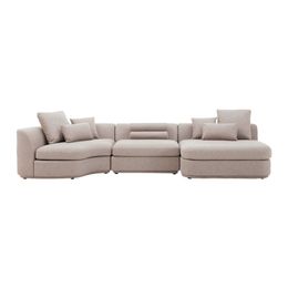 Wohnlandschaft Anna Beige Velours