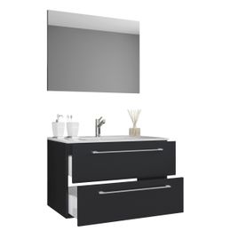Badezimmer Badinos 3-tlg. Schwarz