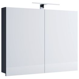 Spiegelschrank Badinos Schwarz mit LED