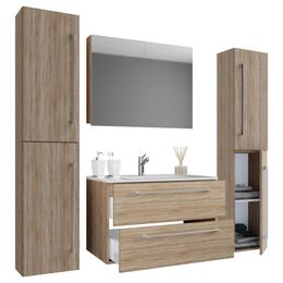Badezimmer Badinos Sonoma Eiche 5-tlg