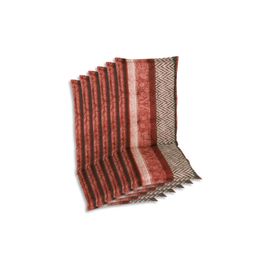 Sesselauflagenset Rot/Schwarz, 6-teilig