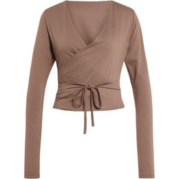 Adidas 3S Funktionsshirt Damen - Gr&ouml;&szlig;e XS - braun