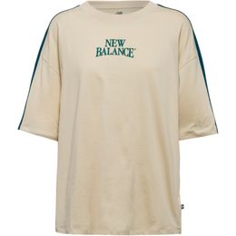 New Balance Oversize Shirt Damen - Gr&ouml;&szlig;e M - beige