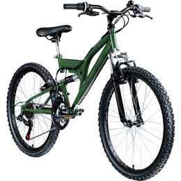 Galano FS180 Jugendfahrrad 24 Zoll Mountainbike 130 - 145 cm 21 G&auml;nge M&auml;dchen Jungen Fahrrad ab 8 Jahre MTB Fully Jugendrad V-Brakes