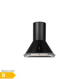 Klarstein Lumio Primo Retro-Dunstabzugshaube 60cm 490 m&sup3;/h LED-Leuchten Matt-Schwarz