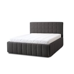 Letti Moderni Polsterbett Quadro Grande 160x200 in Siena Dark Gray