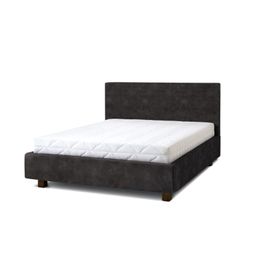 Letti Moderni Polsterbett Puro 180x200 in Pl&uuml;sch Anthracite