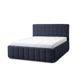 Letti Moderni Polsterbett Quadro Grande 180x200 in Siena Dark Blue