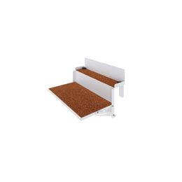 Letti Moderni Balkontisch &ndash; h&auml;ngend &ndash; LEVIRA &ndash; Modell 48 &ndash; Metall &ndash; Wei&szlig; &ndash; 48x35x29 cm