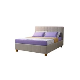 Letti Moderni Polsterbett Quadro 180x200 in Siena Beige