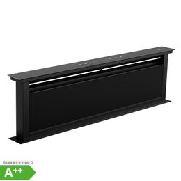 Klarstein Royal Flush Eco Dunstabzugshaube 842 m&sup3;/h Luftstrom kopffrei EEK A 70 dB LED Schwarz Schwarz