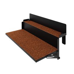 Letti Moderni Balkontisch &ndash; h&auml;ngend &ndash; LEVIRA &ndash; Modell 64 &ndash; Metall &ndash; Schwarz &ndash; 64x35x29 cm
