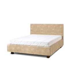 Letti Moderni Polsterbett Puro 180x200 in Pl&uuml;sch Sand