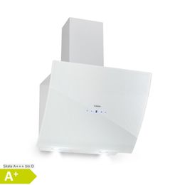 Klarstein Annabelle 60 Dunstabzugshaube Glas 595 m&sup3;/h Touch-Armatur wei&szlig; Wei&szlig;