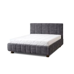 Letti Moderni Polsterbett Reta 180x200 in Pl&uuml;sch Ash Warm Gray