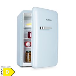 Klarstein Audrey Retro-K&uuml;hlschrank 70 Liter 3 Regale 2 T&uuml;rf&auml;cher Innenbeleuchtung Pastellblau 70 Liter