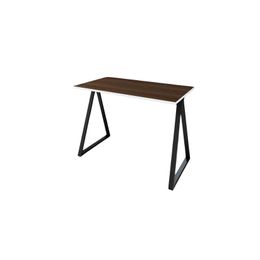 Letti Moderni Schreibtisch Wye 110x60 cm &ndash; Schwarz mit Wengue Dekor