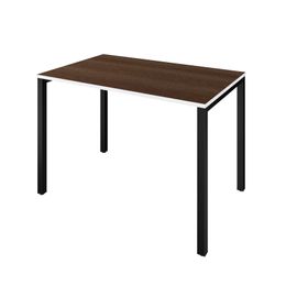 Letti Moderni Schreibtisch Coeu 110x70 cm &ndash; Wei&szlig; mit Eiche Wei&szlig; Dekor