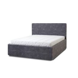 Letti Moderni Polsterbett Puro Grande 180x200 in Pl&uuml;sch Ash Warm Gray