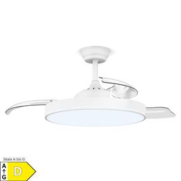 Klarstein AirFold Smarter Deckenventilator Einziehbare Fl&uuml;gel Dimmbares LED-Licht Smart