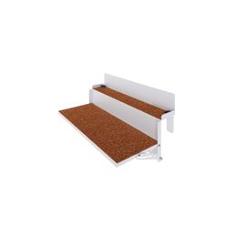 Letti Moderni Balkontisch &ndash; h&auml;ngend &ndash; LEVIRA &ndash; Modell 64 &ndash; Metall &ndash; Wei&szlig; &ndash; 64x35x29 cm