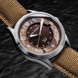 Holzkern Holzuhr Wildlight (Picasso Jaspis/Grau), Herren, Naturholz