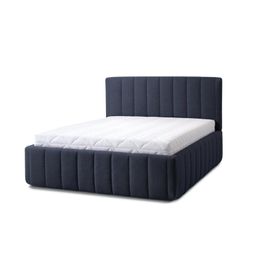 Letti Moderni Polsterbett Calma Grande 180x200 in Siena Dark Blue