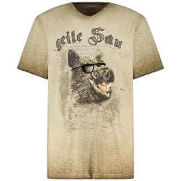 Herren Gro&szlig;e Gr&ouml;&szlig;en | Pfundskerl T-Shirt aus Biobaumwolle Farbe hellbraun Gr&ouml;&szlig;e: 3XL