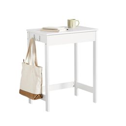 sobuy Schreibtisch, Wei&szlig;, Holzwerkstoff, 60x77x40 cm, Arbeitszimmer, Schreibtische, B&uuml;rotische