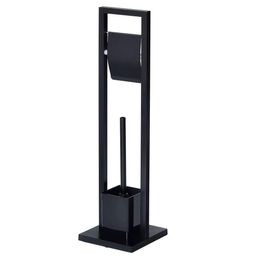 Idimex Toilettengarnitur, Schwarz, Metall, Mode, Rechteckig, 18x75x18 cm, Badaccessoires
