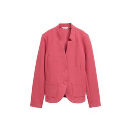 Tom Tailor Damen Slim Fit Blazer mit Ottoman Struktur, rot, Uni, Gr. XS