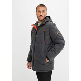 bonprix Wasserabweisende Funktionsjacke, grau, Gr.46, moderne Winterjacke mit Kapuze und folgenden Funktionen: wasserdicht, winddicht, atmungsaktiv und gef&uuml;ttert