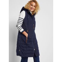 bonprix Longsteppweste, blau, Gr.36, Bequeme und gesteppte Long-Weste