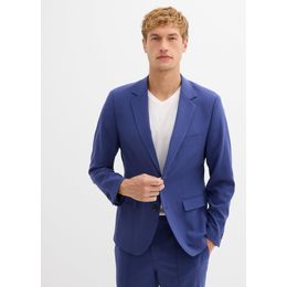 bonprix Stretch-Anzugsakko Regular Fit, blau, Gr.62, Figurbetontes Sakko aus komfortablem Stretch-Material