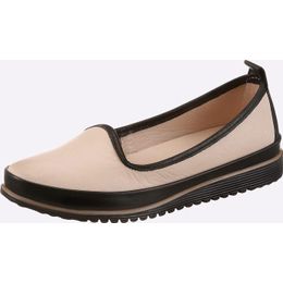 Slipper Andrea Conti, Damen, Gr. 39, creme, schwarz, Glattleder, Leder, Rindsleder, Schuhe Slipper