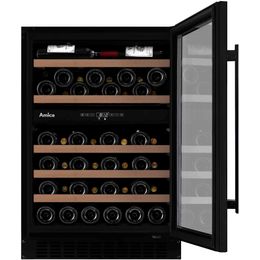 Amica Einbauweink&uuml;hlschrank "WK 341 118 S", Energieeffizienz: F (A-G), schwarz, B:59,5cm H:88cm T:61,5cm, Weink&uuml;hlschr&auml;nke