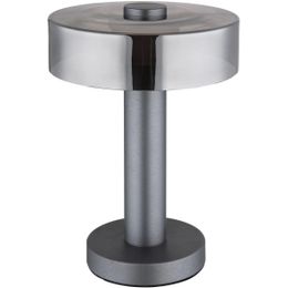 Globo LIGHTING LED Tischleuchte "GRANT", grau (grau matt), 1, &Oslash; 22cm H: 31cm, 1 Stk., Leuchten, Tischlampe, Design, modern, Glas, LED Tischleuchte
