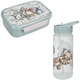 Lunchbox Scooli "mit Trinkflasche", Kinder, Gr. B/H/L: 13,5cm x 6cm x 18cm, winnie puuh, Kunststoff, Lebensmittelaufbewahrungsbeh&auml;lter Lunchbox