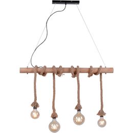 JUST LIGHT Pendelleuchte "ROPE", schwarz, 4, H: 120cm, 1 Stk., Leuchten, H&auml;ngeleuchte, H&auml;ngelampe, Pendelleuchte