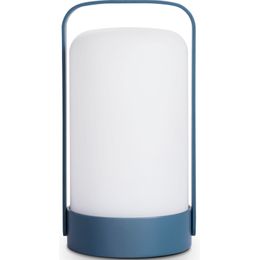 Paco Home Tischleuchte "ISA", blau, &Oslash; 12cm H: 22cm, Leuchten, Outdoor LED Tischlampe Balkon F&uuml;r Au&szlig;en Retro Ohne Schalter Aufladbar, Tischleuchte