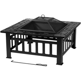 Feuerstelle Tepro "Glenview", schwarz, B:81cm H:50cm L:81cm, Edelstahl, Feuerk&ouml;rbe, BxLxH: 81x81x50 cm